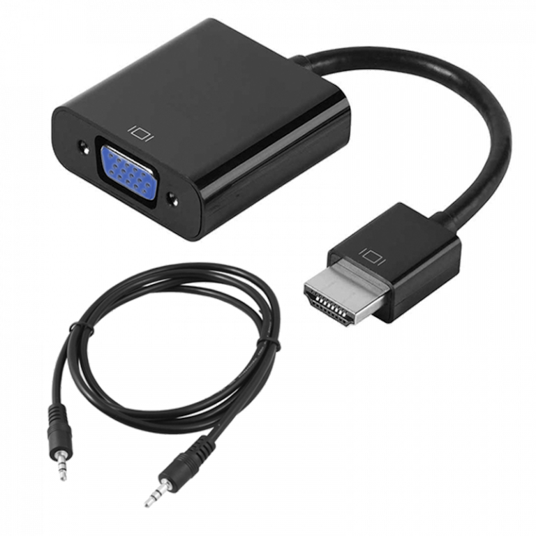 HDMI TO VGA Adapter + AUX cable - Prototech Lebanon